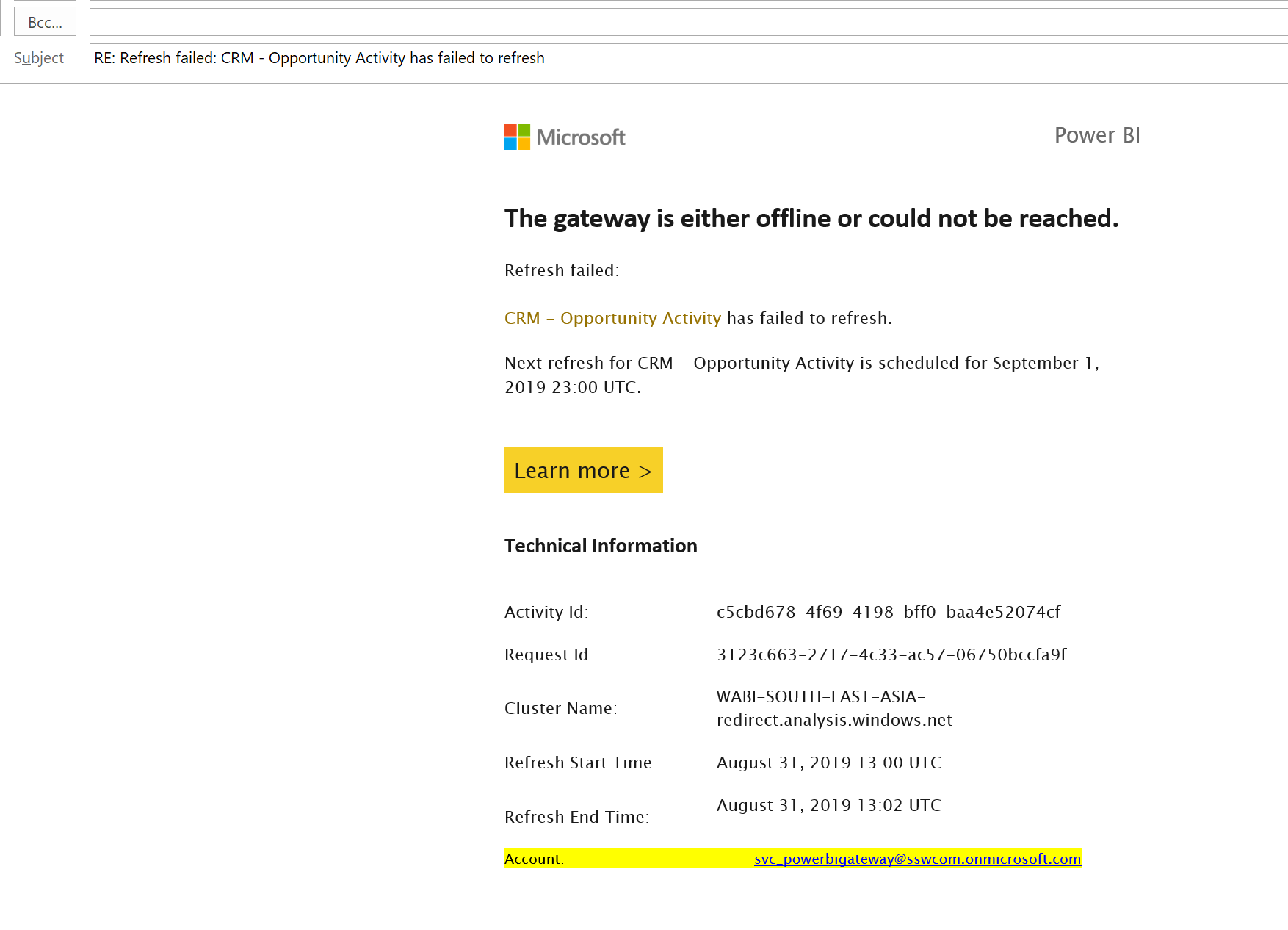 Include the account URL in “Refresh failed” emails | SSW Better ... Include the account URL in “Refresh failed” emails | SSW Better ...